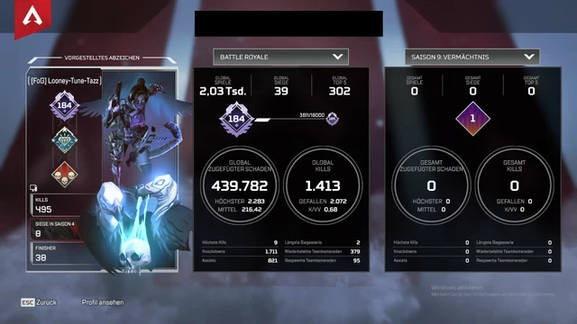 APEX LEGENDS ACCOUNT Wraith Main PC Heirloom ! EUR 110,00 - PicClick DE