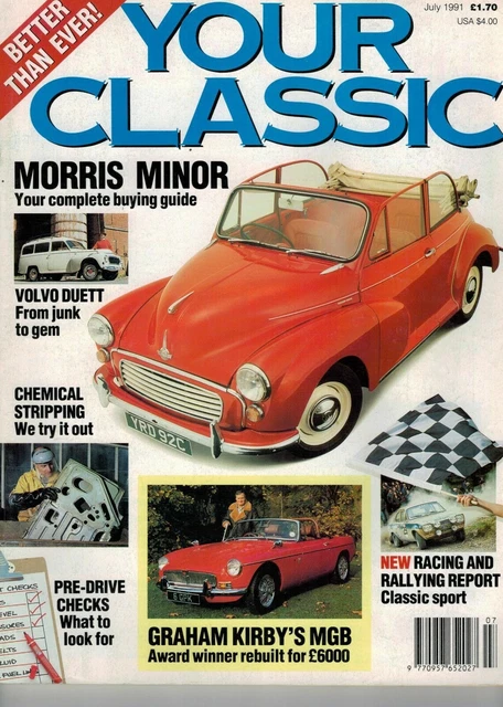 YOUR CLASSIC MAGAZINE 1991 July Morris Minor Buying Guide 4946F £1.50 ...