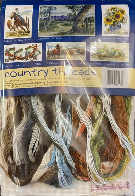 COUNTRY THREADS (SEMCO) BLUEY’S BOOTS Counted Cross Stitch Kit ...