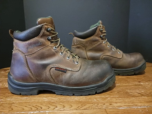 RED WING 2235 King Toe Steel Safety 6" Work Boots Mens Size 11.5 Brown ...