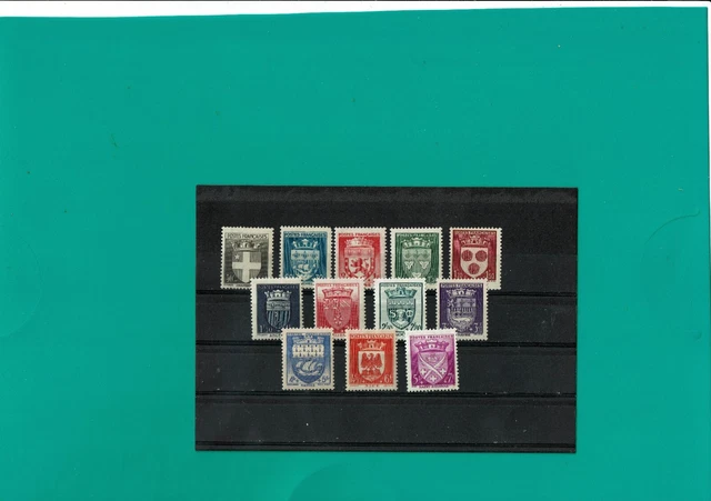 FRANCE 1942 SÉRIE Armoiries de Villes N°553**/564** Neufs ** Luxe EUR 6 ...