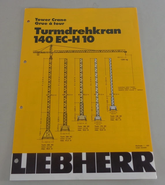 FICHE TECHNIQUE / Description Liebherr Grue à Tour 140 Ec-H 10 V.7 / ...