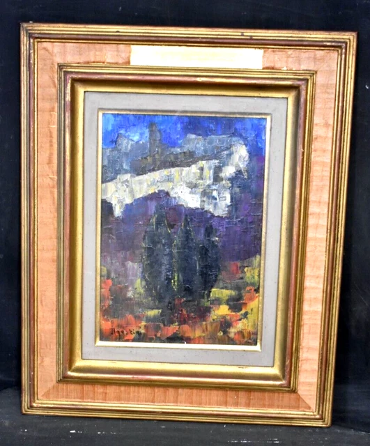 TABLEAU ANCIEN HUILE sur toile paysage de Provence signé Tony Agostini XX7me EUR 121,00 ...