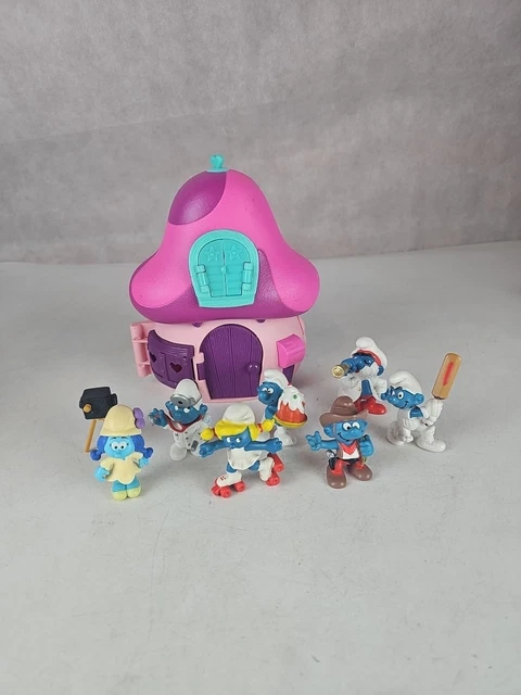 THE SMURFS SMURFETTE'S Mushroom House Playset, Jakks Pacific Toy, Pink ...