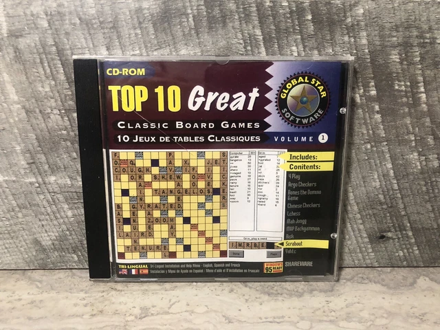 TOP 10 GREAT Classic Board Games Shareware Global Star Software (PC CD ...