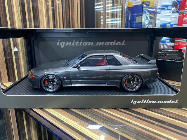 1/18 DIECAST NISSAN Skyline GT-R R32 Grey Ignition model Miniature Car ...