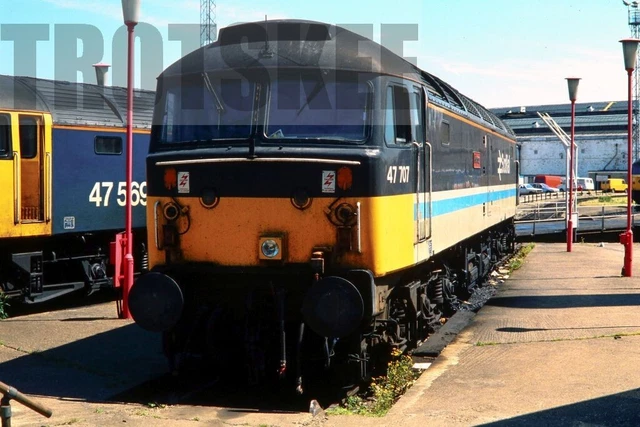 35MM SLIDE BR British Rail Diesel Loco Class 47 47707 1990 Original £4.98 - PicClick UK