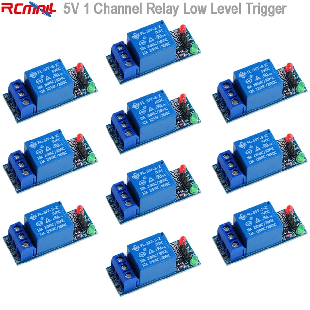 10PC 5V 1 Channel Relay Module Switch Board Low Level Trigger Shield ...