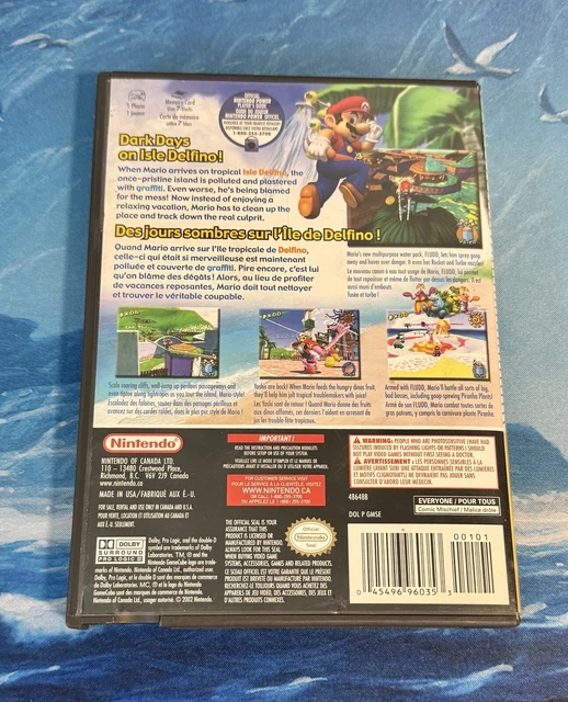 SUPER MARIO SUNSHINE (GameCube, 2002) Case Manual & Inserts Only - No ...