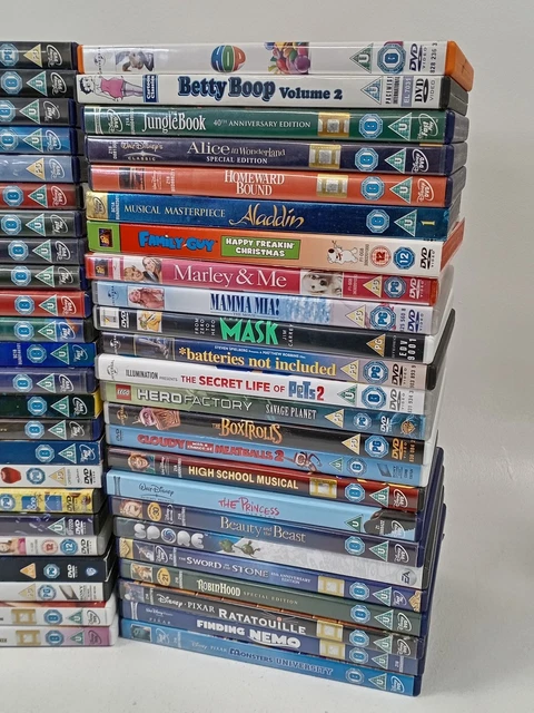 JOB LOT BUNDLE of 48 Family Disney Kids Comedy Animated Films DVDs ...