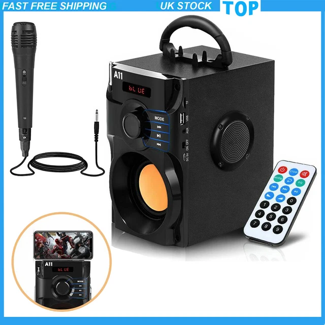 RECHARGEABLE PORTABLE BLUETOOTH Party Speaker Boombox Remote Control FM ...