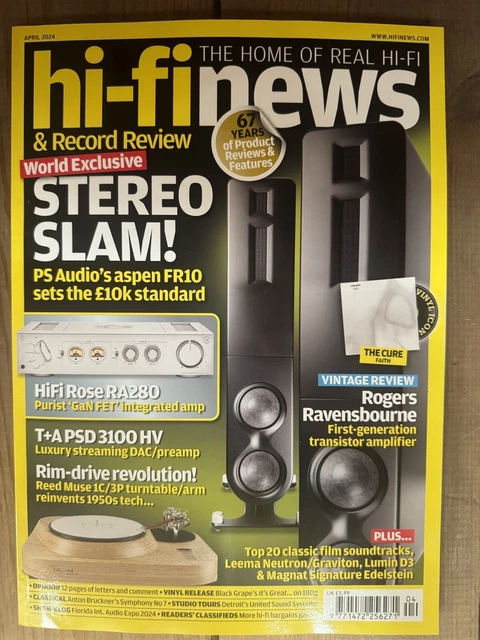 HI-FI NEWS & Record Review magazine April 2024 PS Audio's aspen FR10 + The Cure EUR 10,33 ...