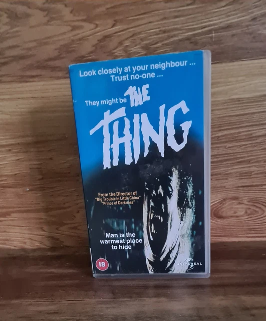 THE THING 1982 VHS Horror Video Tape Starring John Carpenter, Kurt ...