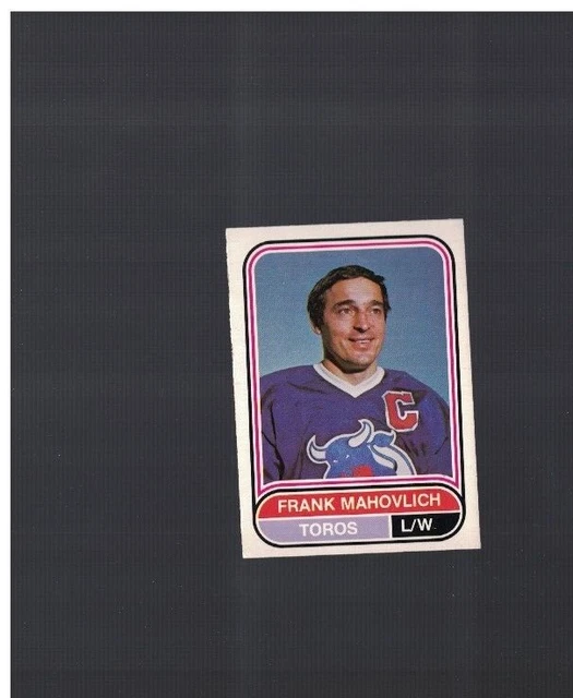 FRANK MAHOVLICH TORONTO Toros 1975-76 O-Pee-Chee carte WHA #110 Ex+ A ...