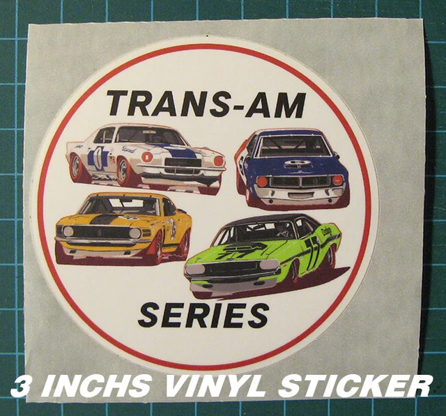 VINTAGE TRANS-AM SERIES-SCCA-BOSS 302 Mustang Javelin Challenger Decal ...