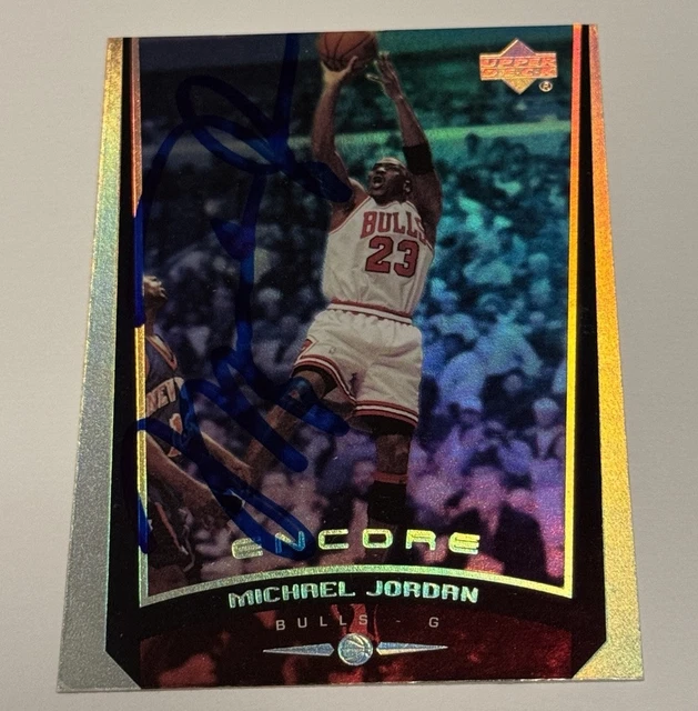 RARE LIMITED 1/1 Michael Jordan Real Autograph signed UD Encore Card ...