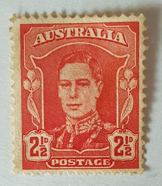 KING GEORGE VI Pre Decimal 2 1/2D Scarlet Australia Stamp Rare $901.38 ...