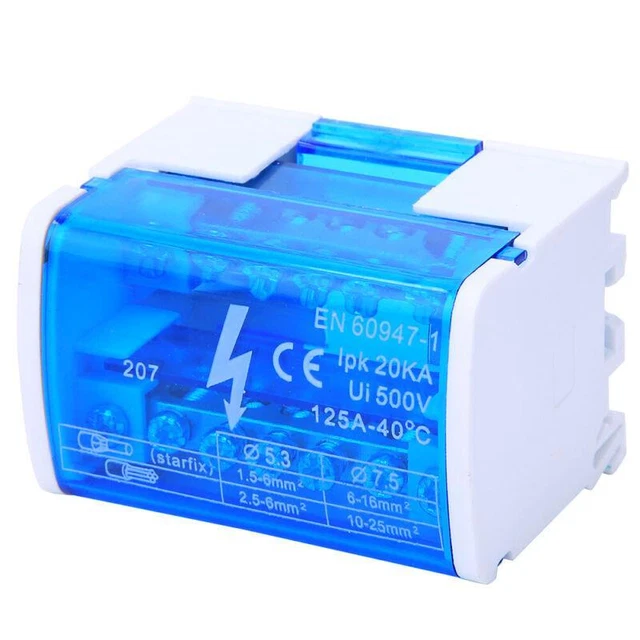 Rail Junction Box Terminal Block For 2 Phase Single Phase Distribution £8 35 Picclick Uk