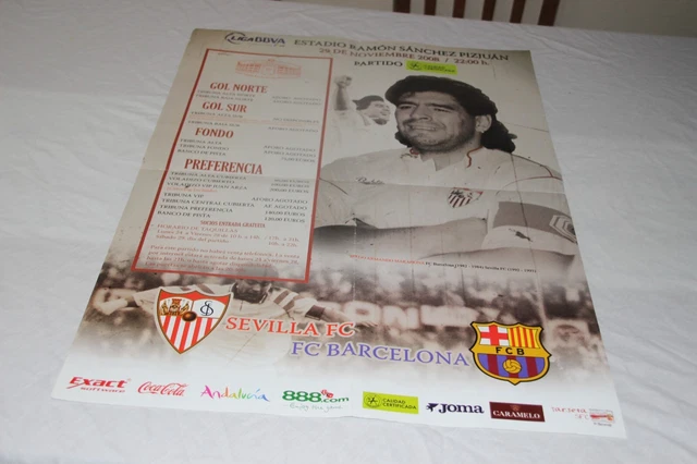 CARTELLO UFFICIALI MATCH Sevilla.fc E F.C Barcelona Ant. 29-11-2008 ...