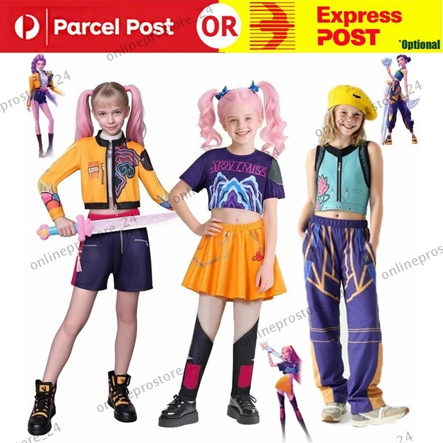 KIDS KPOP DEMON Hunters Book Week Dress Up Girls Rumi Mira Zoey Cosplay ...