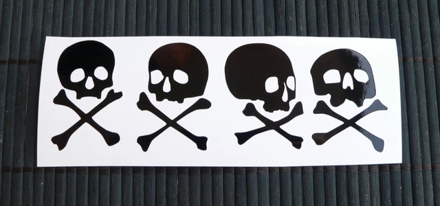 ADESIVO TESCHIO SCHELETRO sticker decal vynil vinile skull risk auto ...
