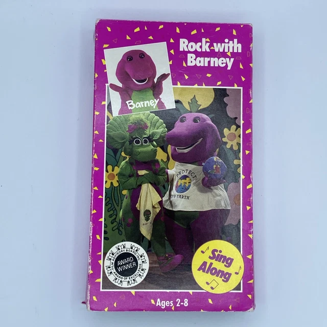 BARNEY ROCK WITH Barney VHS Video VCR Tape 1991 Lyons Sing Along Rare ...