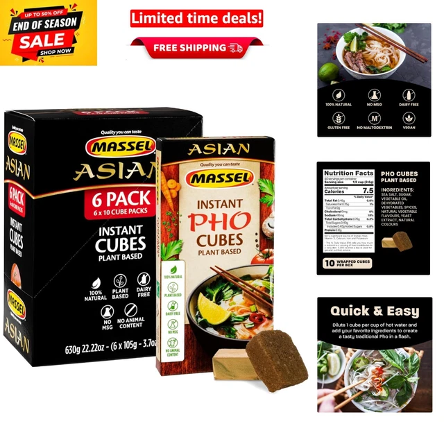 6-PACK INSTANT PHO Soup Cubes | Authentic Plant-Based Broth - Easy ...