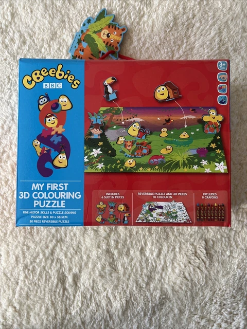 CBEEBIES MY FIRST 3D colouring puzzle Pack - Educational Toy for Kids £ ...