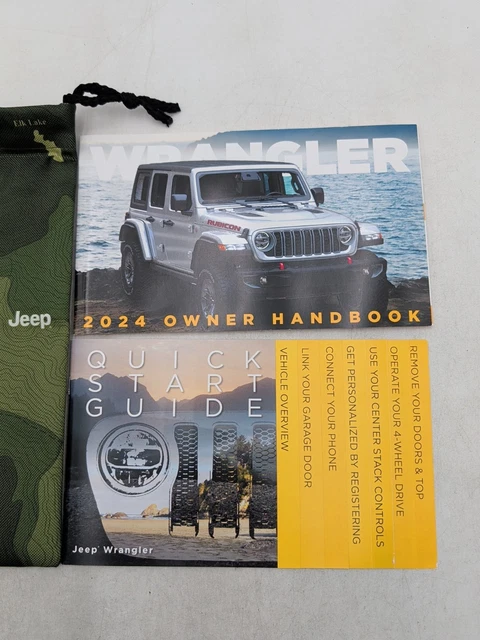2024 JEEP WRANGLER Owner’s Manual Quick Reference Guide With Case ...