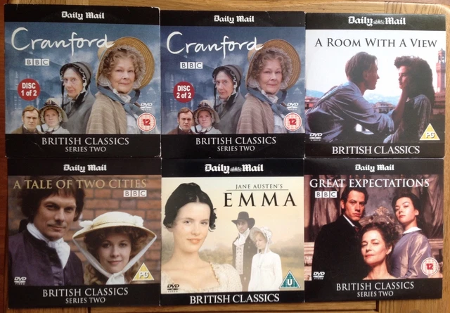 DVD X6 BRITISH CLASSICS CRANFORD,EMMA,GREAT EXPECTATIONS,TALE OF TWO ...