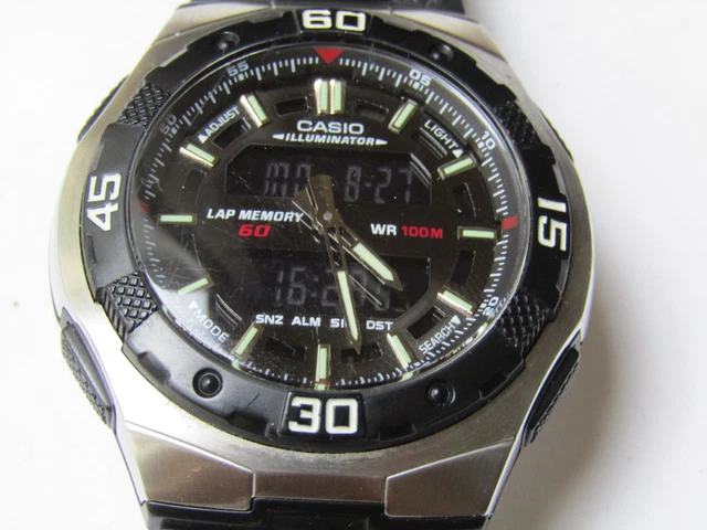 OROLOGIO DA POLSO Casio Illuminator AQ-164W Modulo 4396 Quarzo ...