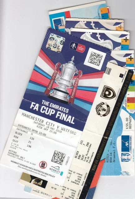 19 DIFF Fa Cup Final Ticket Stubs All Orignals - You Choose 2000 - 2019 ...