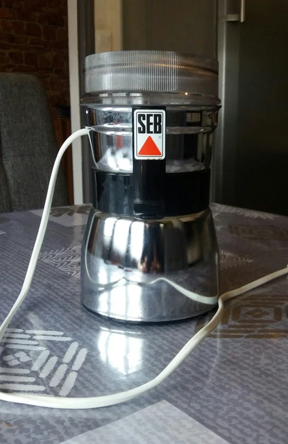 ANCIEN MOULIN À café électrique SEB INOX type 8115 ..fonctionne EUR 16,50 - PicClick FR