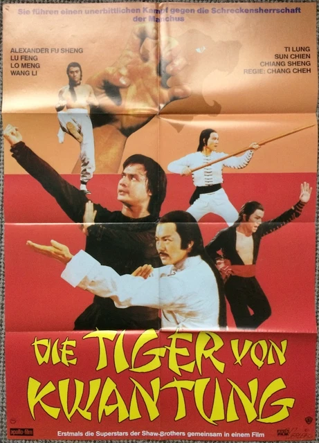 TEN TIGERS OF Kwantung Original Poster Shaw Brothers Chang Cheh £14.00 ...