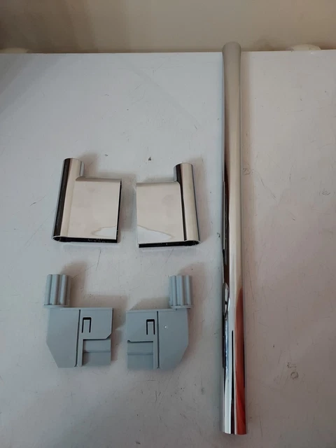 BRAND NEW AQUALISA 701370 Shower Riser Rail & Chrome End Caps 450mm x ...