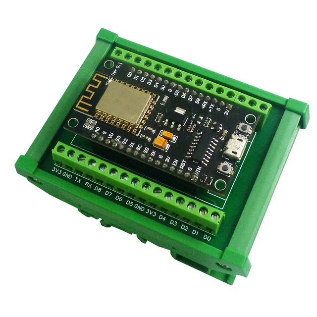 2.4G NODEMCU LUA WIFI ESP8266 GPIO DIN Rail Box Expansion Board For ...