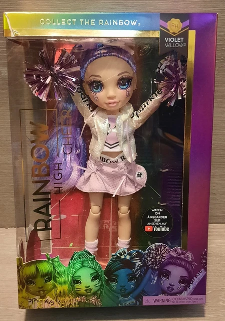 RAINBOW HIGH CHEER Doll Violet Willow New in Box Purple Cheerleader £32 ...