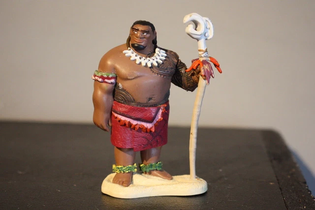 DISNEY MOANA FATHER Chief Tui PVC Toy Figure Cake Topper - 3.75" Tall £ ...