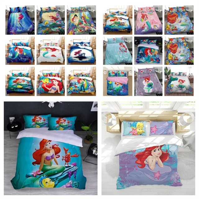 BEDDING SET SOFT The Little Mermaid Doona Cover Set Bedroom Decor ...