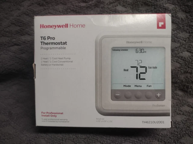 HONEYWELL T6 PRO Programmable Thermostat TH6210U2001 in factory sealed ...