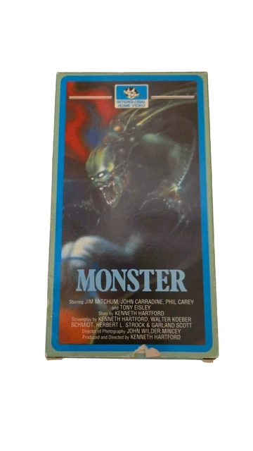 MONSTER VHS Horror Movie RARE Fully Enclosed Case Sci Fi Interglobal £ ...