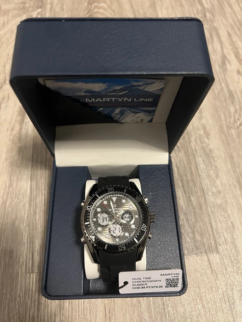MARTYN LINE UHR Dual Time Chronograph Rubber EUR 33,00 - PicClick DE