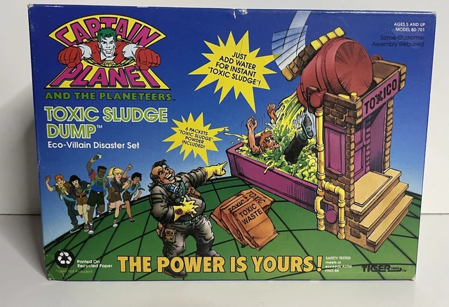 CAPTAIN PLANET PLANETE & planeteers Playset Tiger Toxic Sludge Dump ...