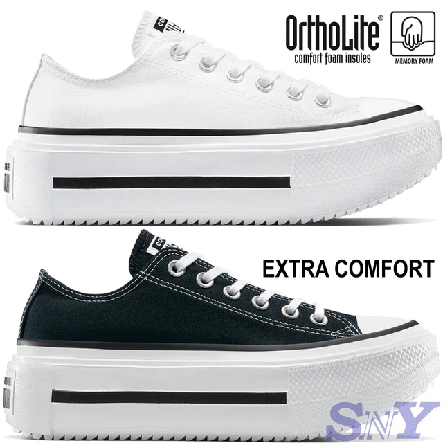 CONVERSE CHUCK TAYLOR All Star Lift Double Stack Platform Women's Shoes ...