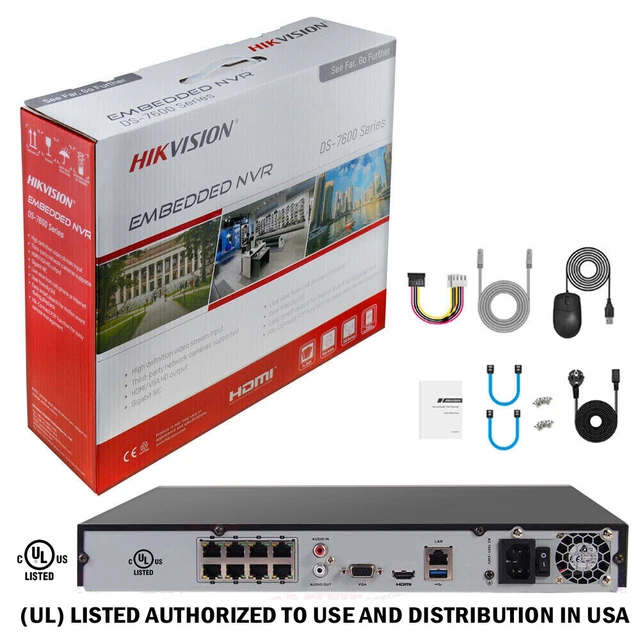 HIKVISION 4K 8CH CCTV IP System 8MP Panorama ColorVu 180° Kamera 12MP ...