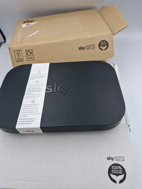 SKY HUB 4.2 Broadband WiFi Router SR203 with Cables & Original Box £15. ...