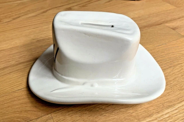 VINTAGE HAEGER POTTERY COWBOY HAT BANK DOUBLE W - From a Ranch? £17.80 ...