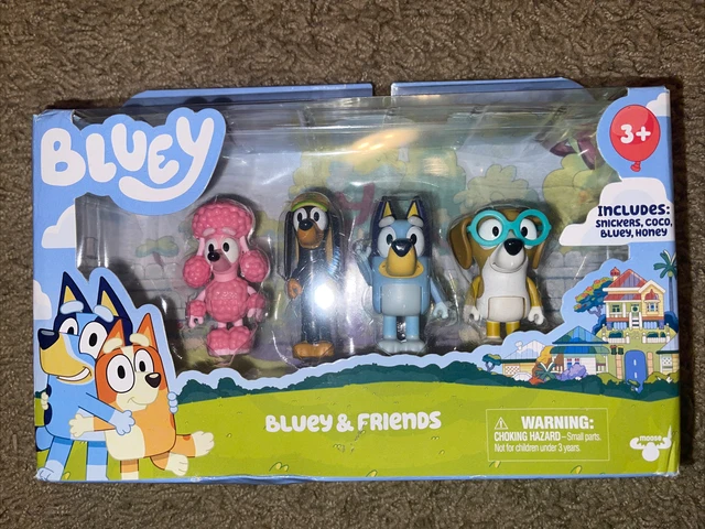 BLUEY & FRIENDS Snickers, Coco, Bluey, Honey 2.5" Figure Sealed EUR 21 ...