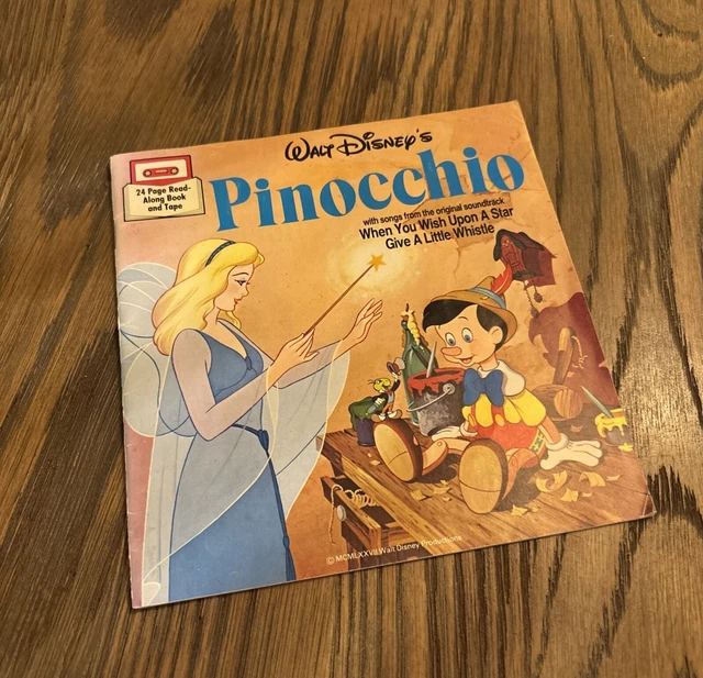 WALT DISNEY’S PINOCCHIO 31 Page Read Along Book £3.00 - PicClick UK