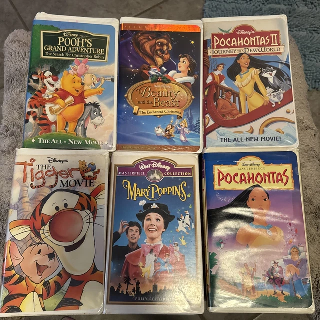 DISNEY VHS MOVIE Bundle 6 Movies,Pocahontas 1&2,Pooh,Trigger, MC Mary ...